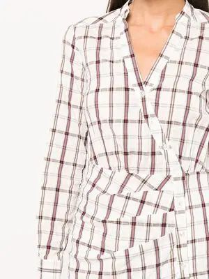 Veronica Beard Sherry Checked Wrap Dress