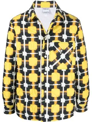COUNTY OF MILAN Check-pattern Quilted Overshirt