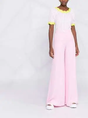 Moschino High-waisted Flared Trousers - Pink