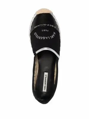 Karl Lagerfeld Embroidered Logo Espadrilles