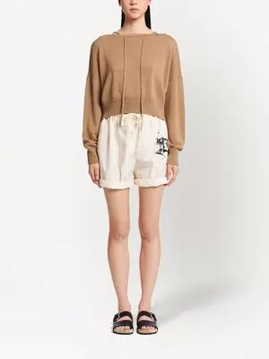Prada Tie-fastening Off-shoulder Jumper