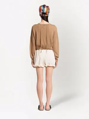 Prada Tie-fastening Off-shoulder Jumper
