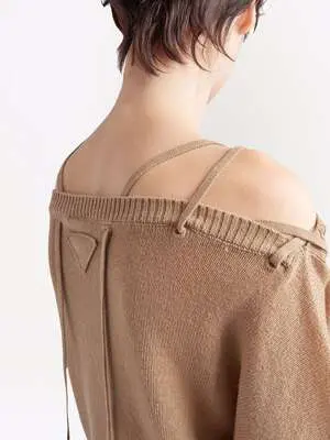 Prada Tie-fastening Off-shoulder Jumper