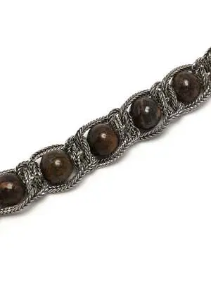 Emanuele Bicocchi Tiger Eye Beaded Bracelet
