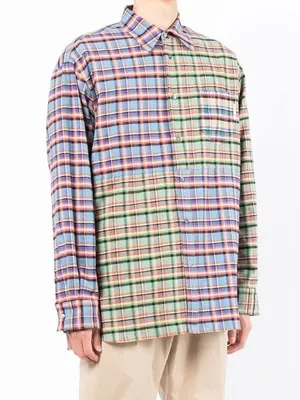 Marni Patchwork Check-print Oversized Shirt