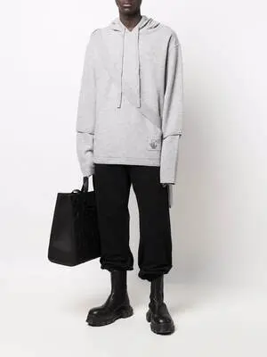 Off-White Logo-patch Hoodie - Grey