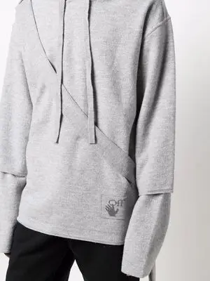 Off-White Logo-patch Hoodie - Grey