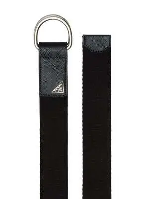 Prada Triangle Logo Woven Belt