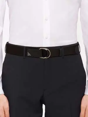 Prada Triangle Logo Woven Belt
