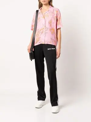 Palm Angels Leaf-print Short-sleeve Shirt
