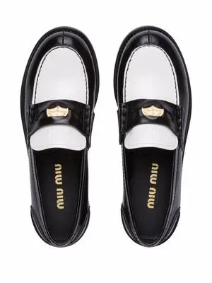 Miu Miu Leather Penny Loafers