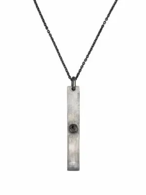 PARTS OF FOUR Plate-charm Necklace - Grey