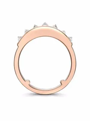 PRAGNELL 18kt Rose Gold Diamond Rockchic Ring - Pink