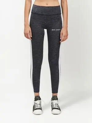 Palm Angels Side-stripe Mélange-effect Leggings