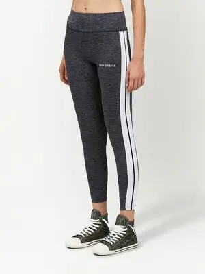 Palm Angels Side-stripe Mélange-effect Leggings