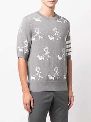 Thom Browne Mr. Thom-hector" 4-bar Knitted Jumper