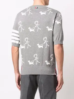 Thom Browne Mr. Thom-hector" 4-bar Knitted Jumper