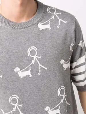 Thom Browne Mr. Thom-hector" 4-bar Knitted Jumper