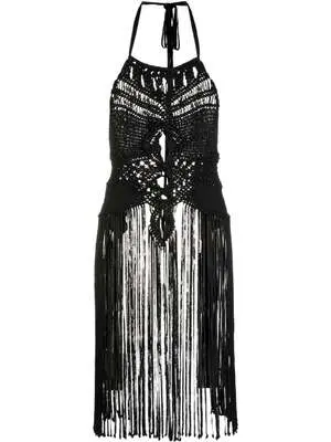 Alberta Ferretti Cut Out-detail Knitted Vest - Black