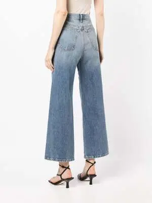 Khaite Paint-splatter Wide-leg Jeans
