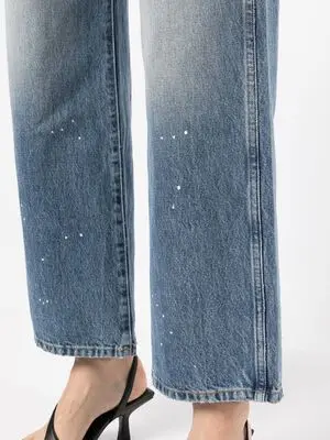 Khaite Paint-splatter Wide-leg Jeans