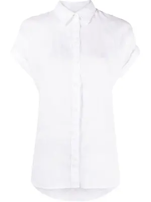 Ralph Lauren Rolled-cuffs Linen Shirt - White