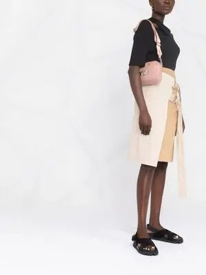 N°21 Logo-plaque Leather Crossbody Bag - Pink