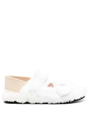 N°21 Logo-embroidered Fussbett Sandals - White