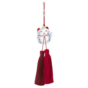 SWAROVSKI Lucky Cat Ornament - Red