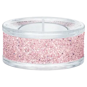 SWAROVSKI Shimmer Tea Light Holder Pink