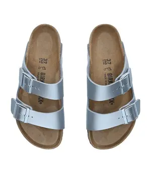 BIRKENSTOCK Arizona Birko-flor Sandals - Silver