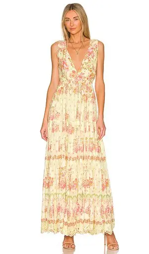 Hemant & Nandita HEMANT AND NANDITA Long Dress Butter Yellow