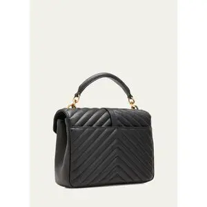 Saint Laurent College Medium Flap Shoulder Bag - Black