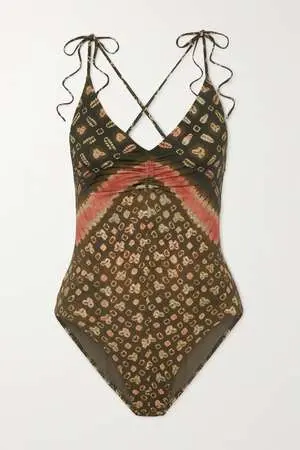 Ulla Johnson Dali Ruched Printed Swimsuit