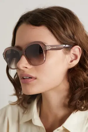 Celine Oversized Round-frame Sunglasses - Brown