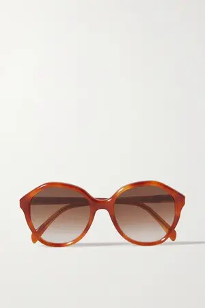 Celine Oversized Round-frame Sunglasses Tortoiseshell