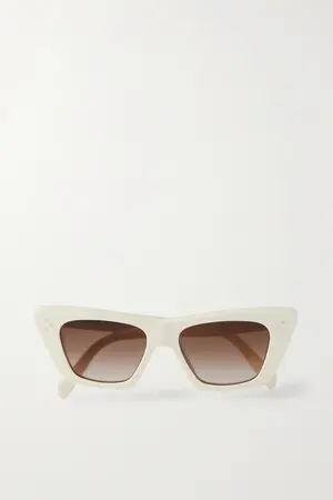 Celine CELINE Eyewear Cat-eye Acetate Sunglasses Ivory