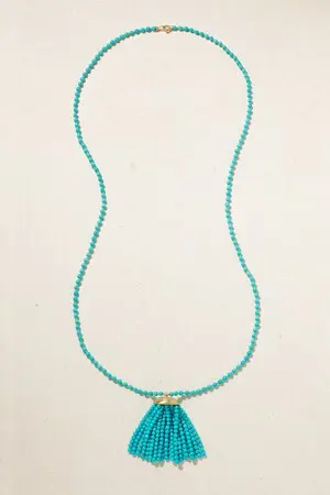 Irene Neuwirth 18-karat Turquoise Tasseled Necklace