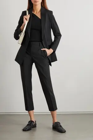 Theory Treeca 2 Cropped Slim-leg Pants - Black