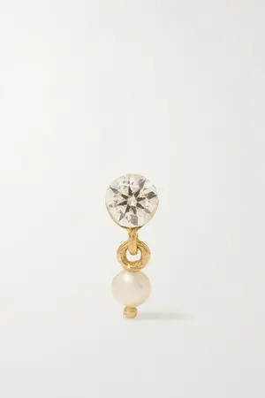 MARIA TASH 18-karat Diamond And Pearl Single Earring