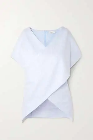 Rosetta Getty Crossover Mélange Jersey Top