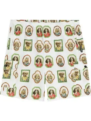 Palm Angels Dog Swim Shorts - White