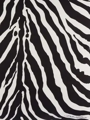 Dolce & Gabbana Large Zebra-print Duchesse Cotton Cushion