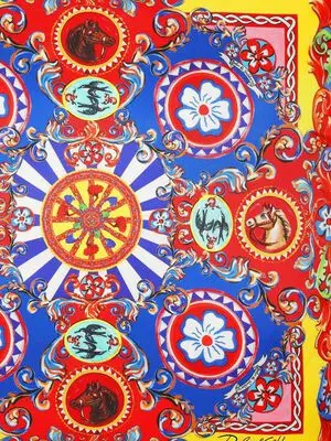 Dolce & Gabbana Large Carretto Silk Cushion