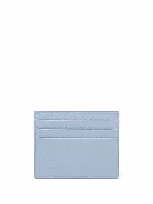 Prada Logo Lettering Cardholder - Blue
