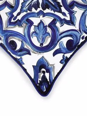 Dolce & Gabbana Large Mediterraneo Velvet-trim Cushion