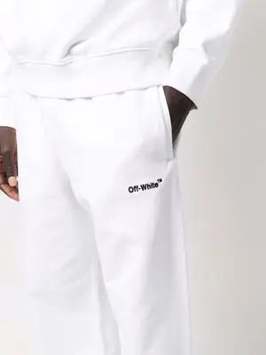 Off-White Helvetica Logo-print Track Pants - White