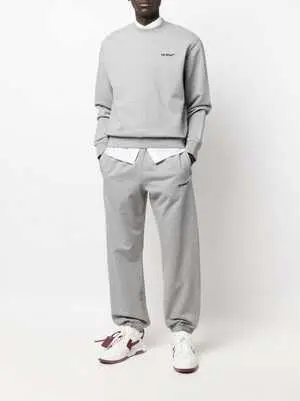 Off-White Helvetica Logo Track Pants - Grey