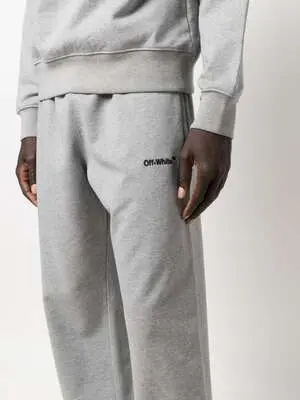 Off-White Helvetica Logo Track Pants - Grey