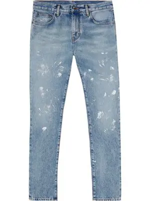 Off-White Diag-stripe Distressed Jeans